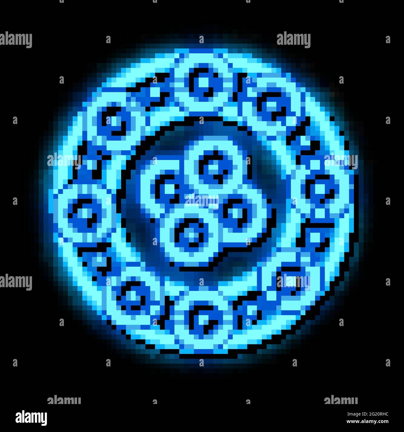 painted clay plate neon glow icon illustration Stock Vector Image & Art ...