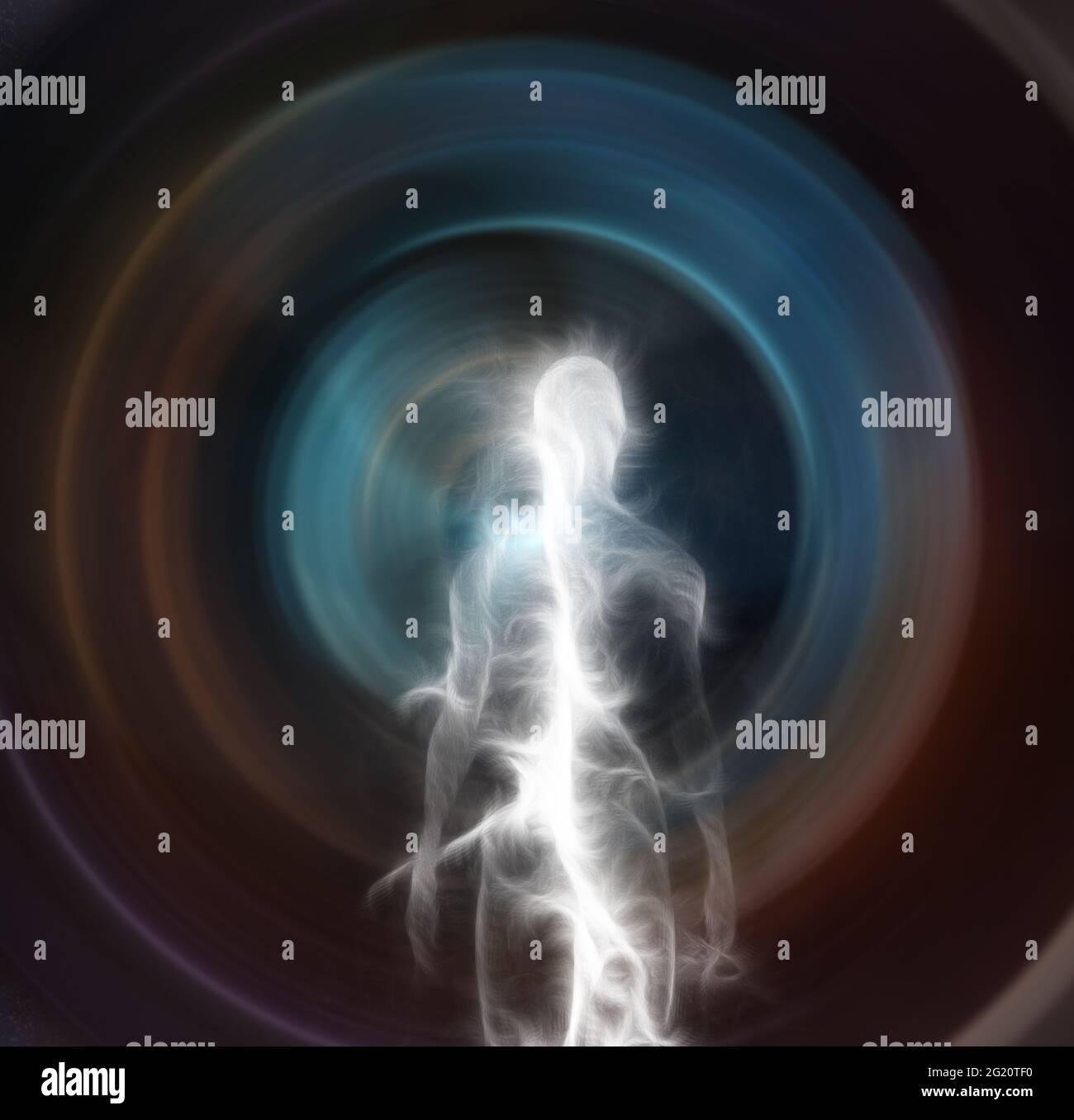 Soul or aura. Spiritual composition. 3D rendering Stock Photo - Alamy