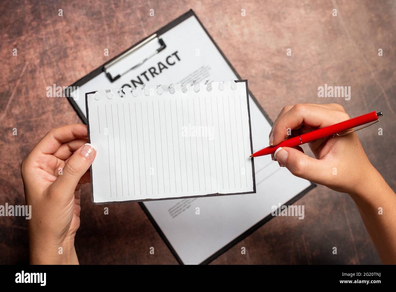 Writing New Ideas Telling Message Informations Taking Important Notes ...