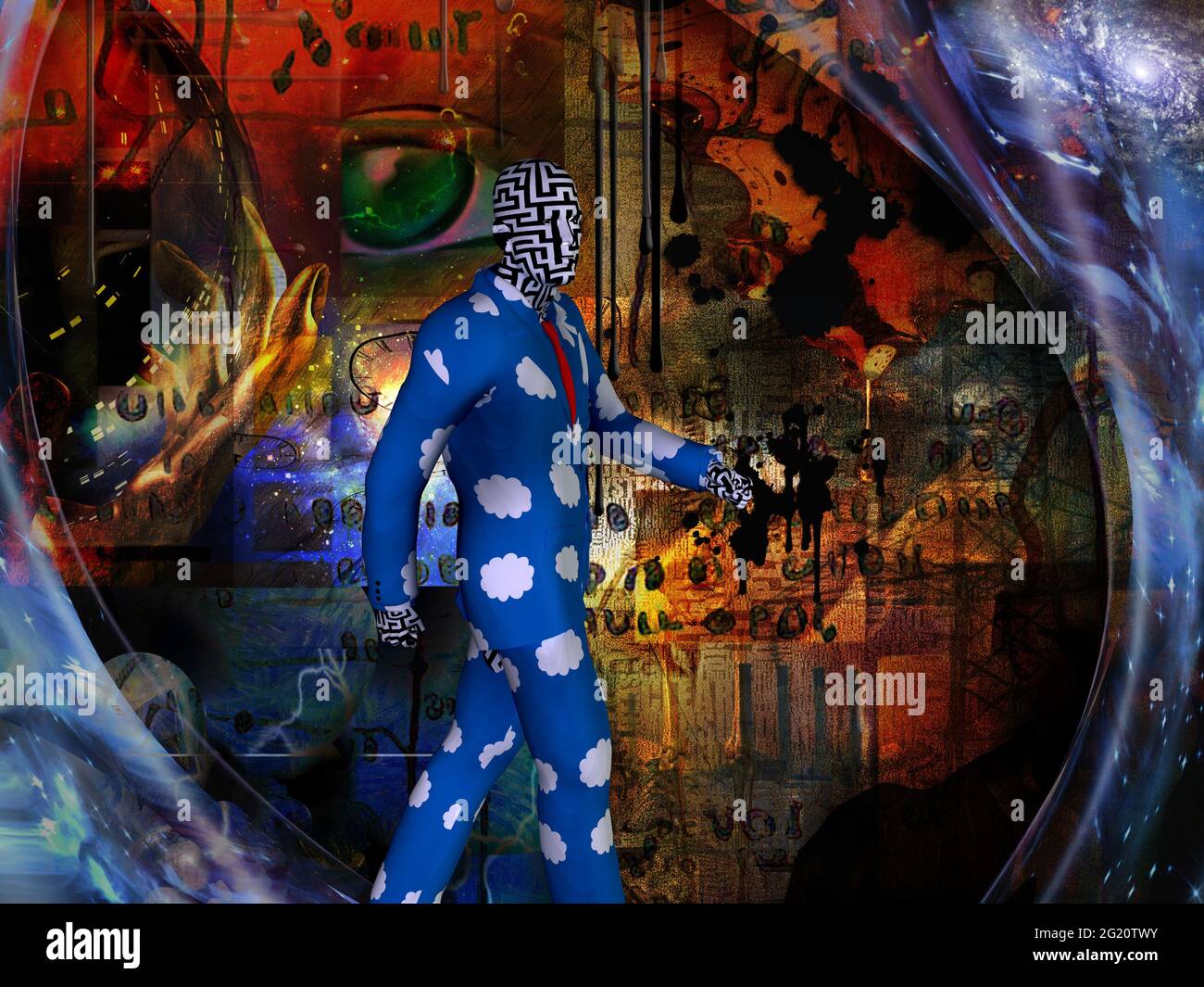 3d look composition hi-res stock photography and images - Alamy