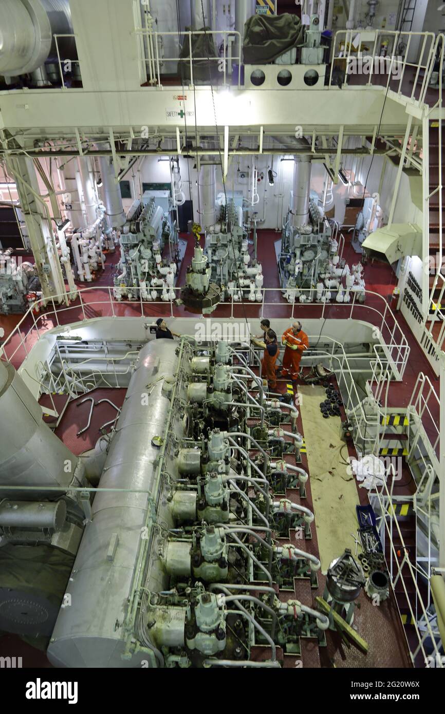 when the main engine stops, planned maintenance carried out at the port ...