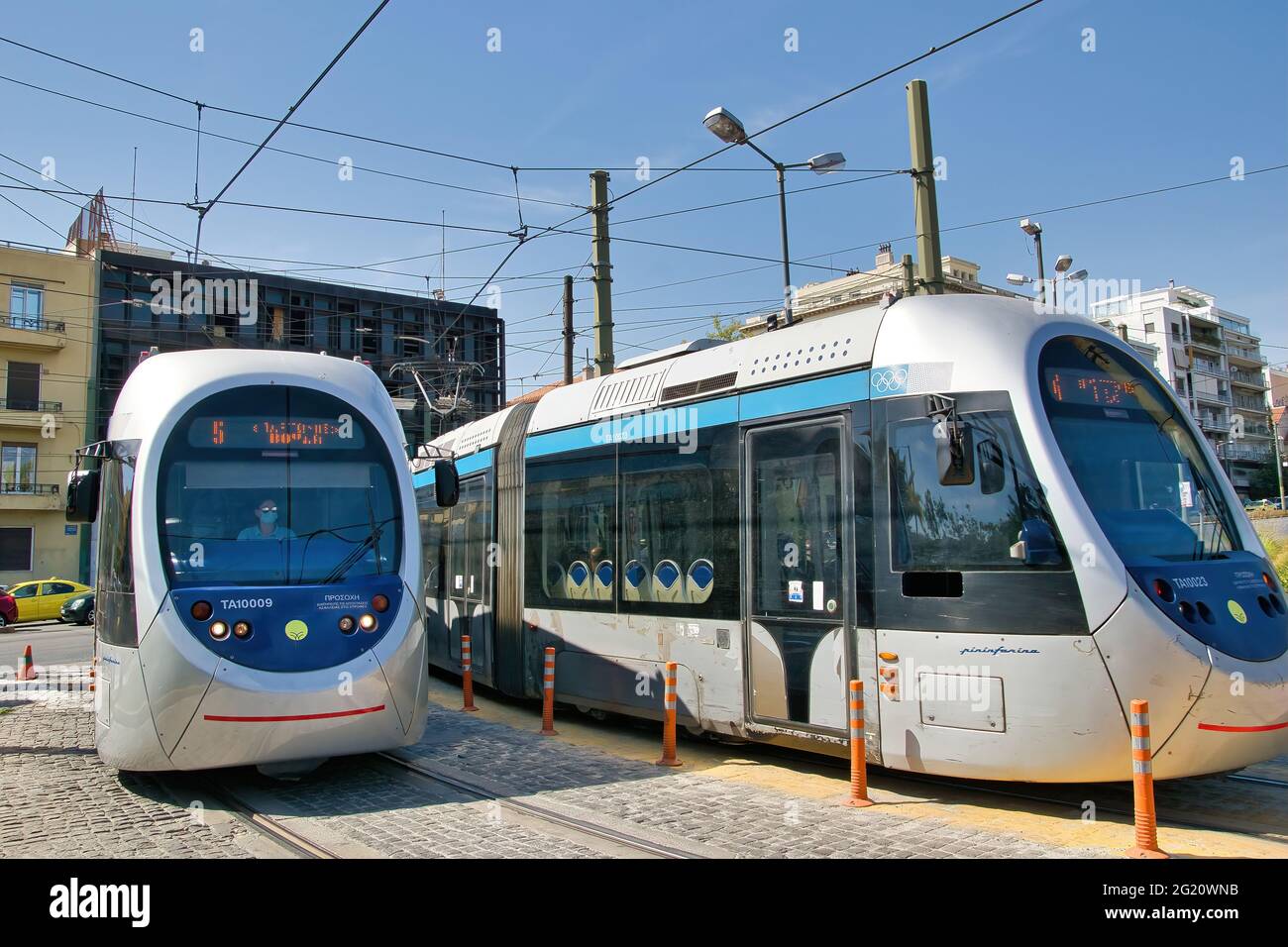 Tram greece streetcar hi-res stock photography and images - Alamy