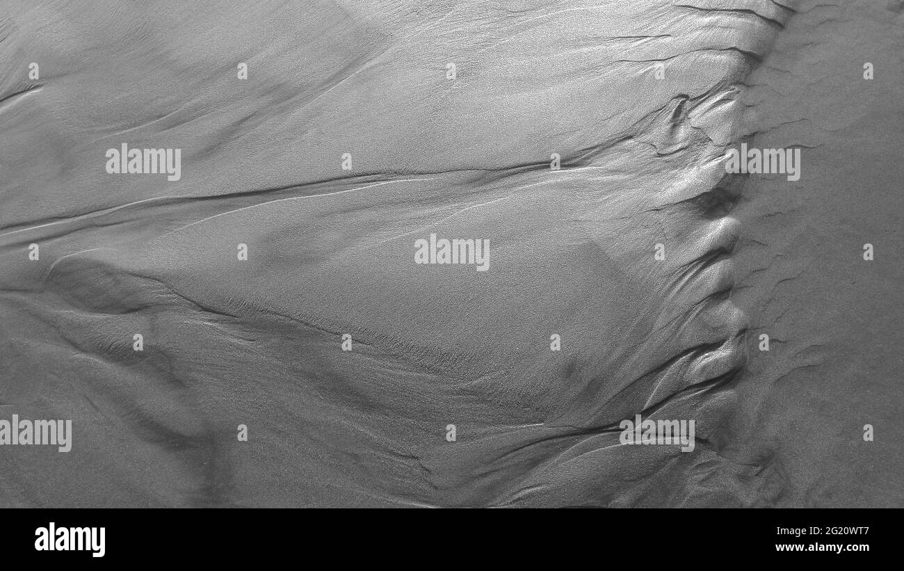 Natural grey background from tideways or fold mountains in aerial view ...