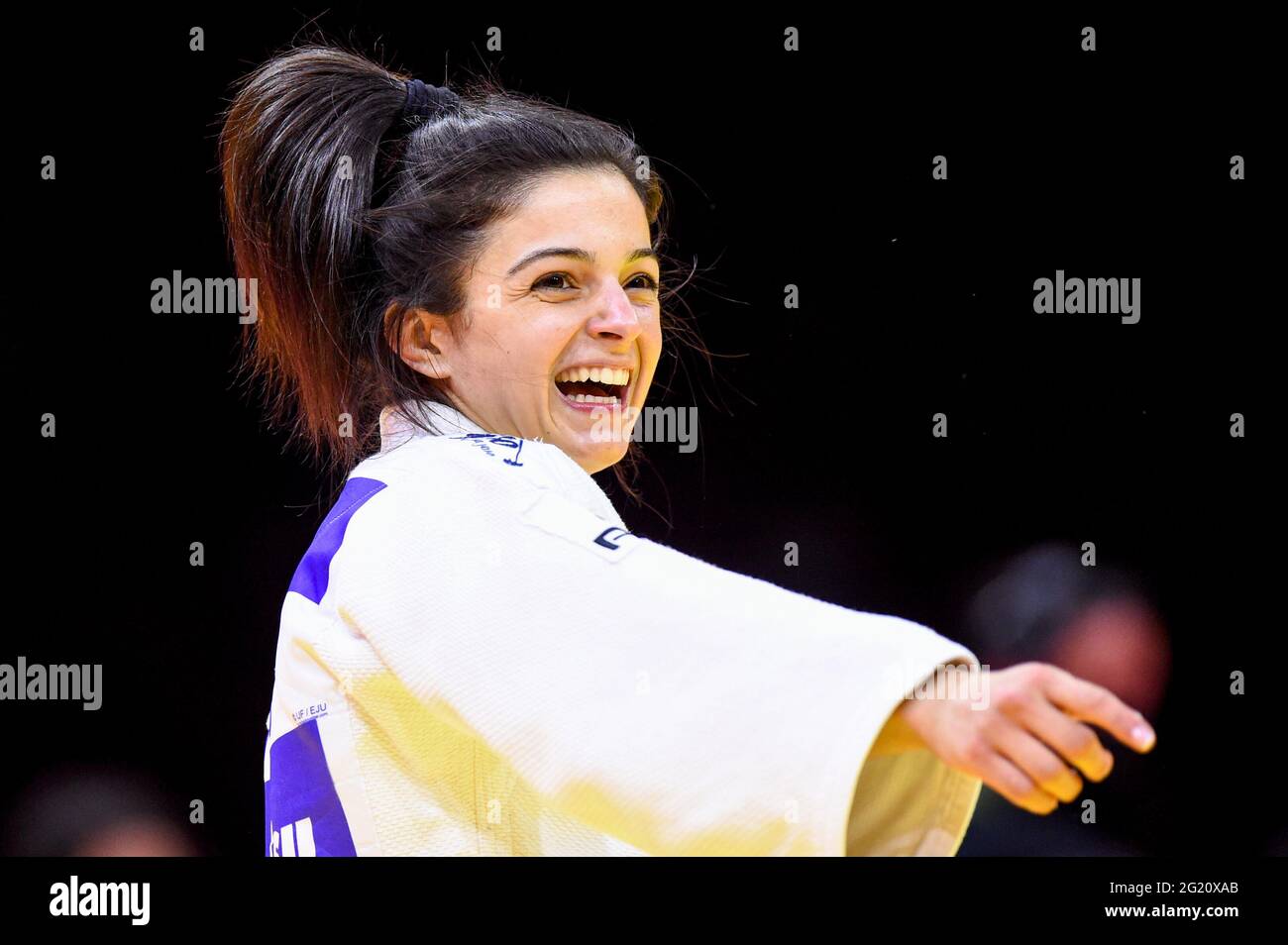 BUDAPEST, HUNGARY - JUNE 7: Gefen Primo of Israel during the World Judo ...
