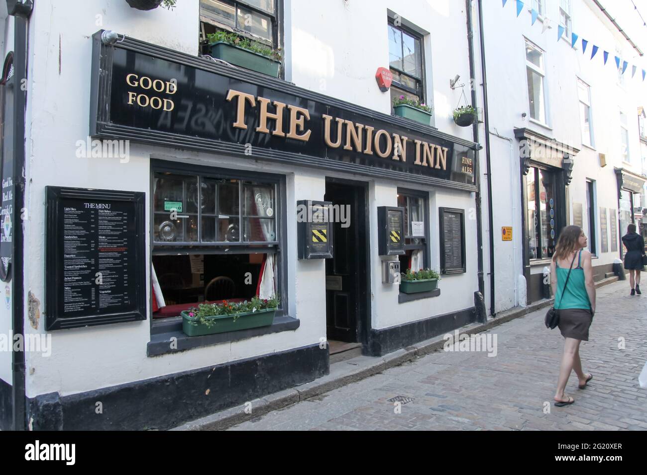 Union Inn public house, Fore Street, St. Ives, Cornwall, UK, May 2021 ...