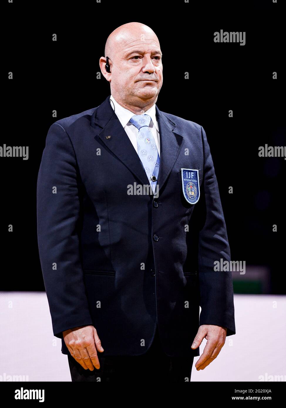 BUDAPEST, HUNGARY - JUNE 7: Referee Raul Camacho of Spain during the ...