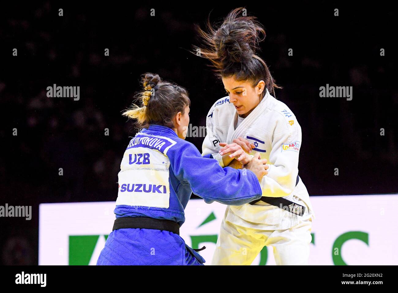 BUDAPEST, HUNGARY - JUNE 7: Diyora Keldiyorova of Uzbekistan, Gefen ...
