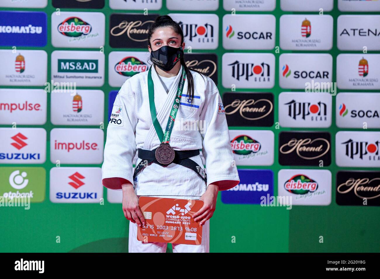 BUDAPEST, HUNGARY - JUNE 7: Gefen Primo of Israel winner of the bronze ...