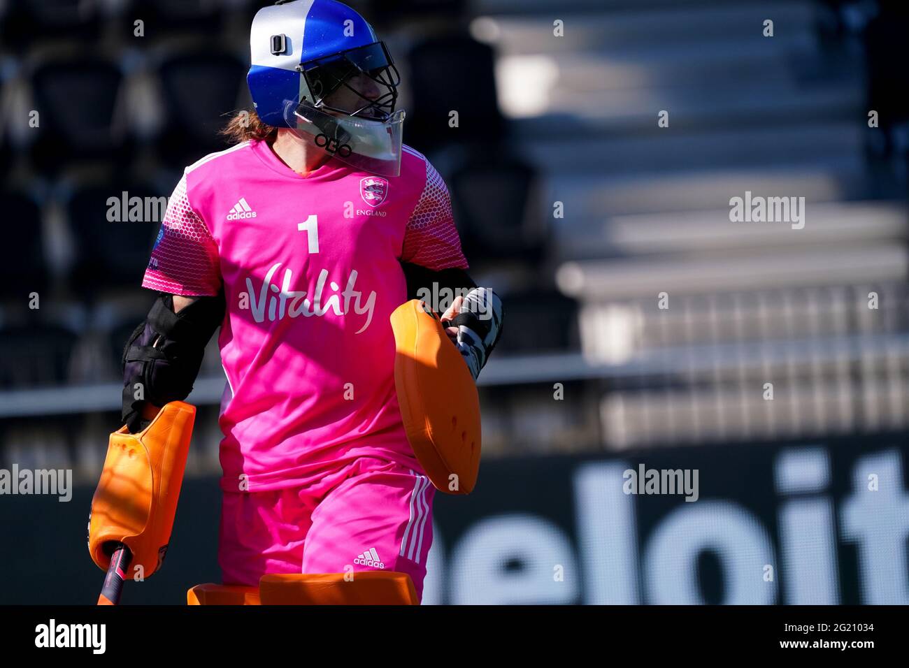 AMSTELVEEN, NETHERLANDS - JUNE 7: Maddie Hinch of England during the ...
