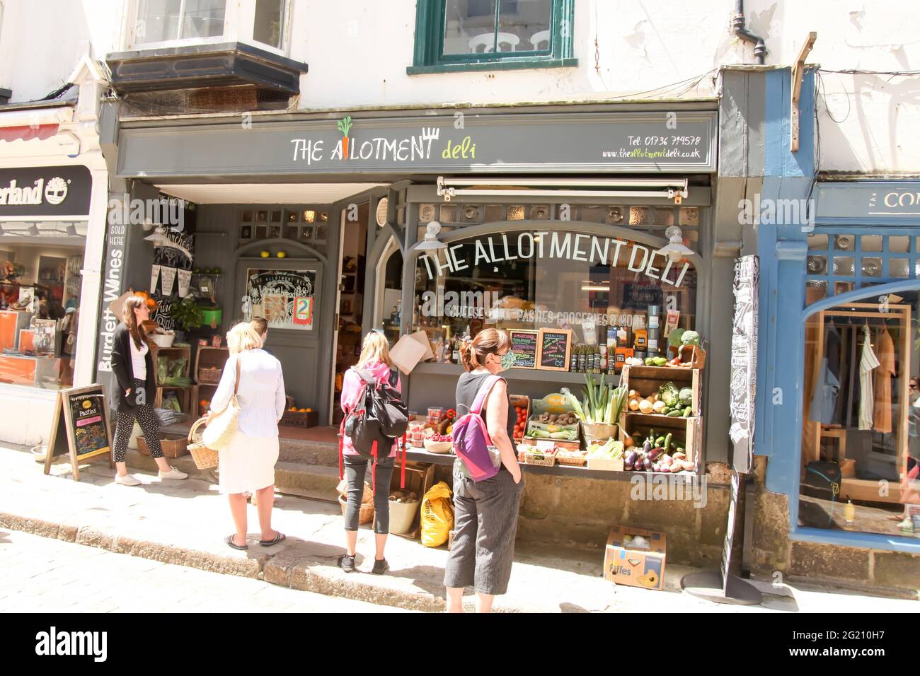 The Allotment Deli, Fore Street, St. Ives, Cornwall, UK, June 2021 ...