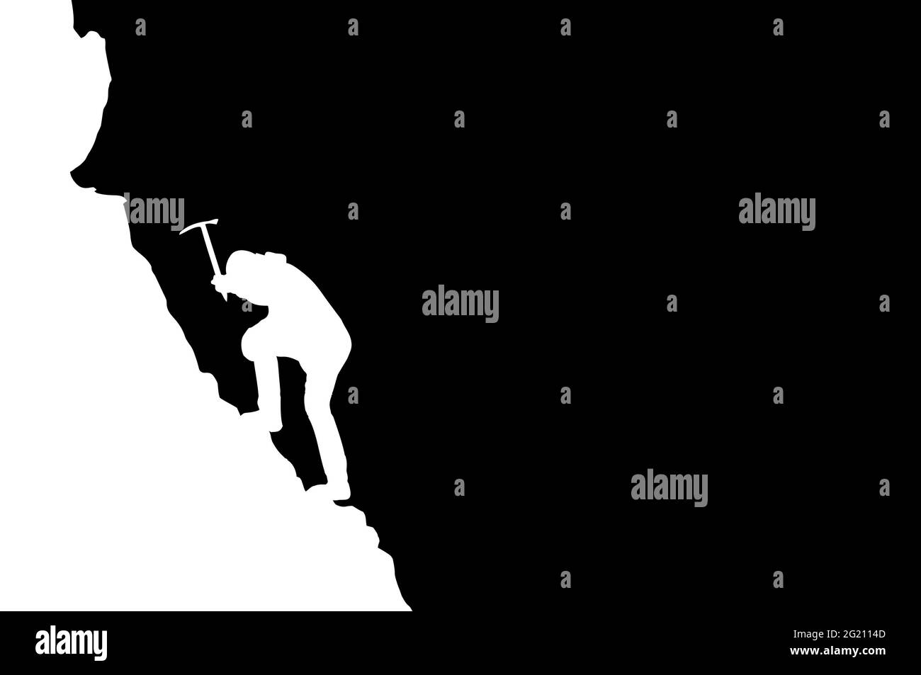 Achievement mountain Black and White Stock Photos & Images - Alamy