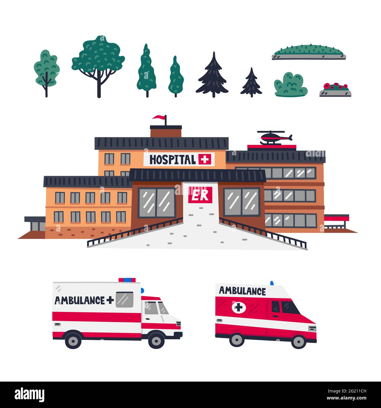 Hospital main door Stock Vector Images - Alamy