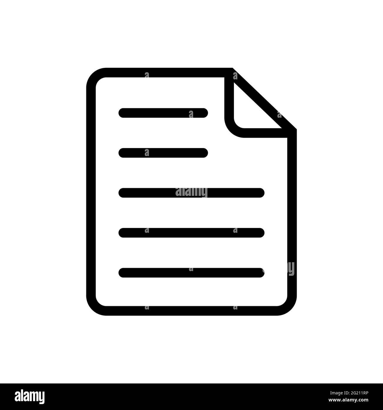 Document icon paper flat Black and White Stock Photos & Images - Alamy