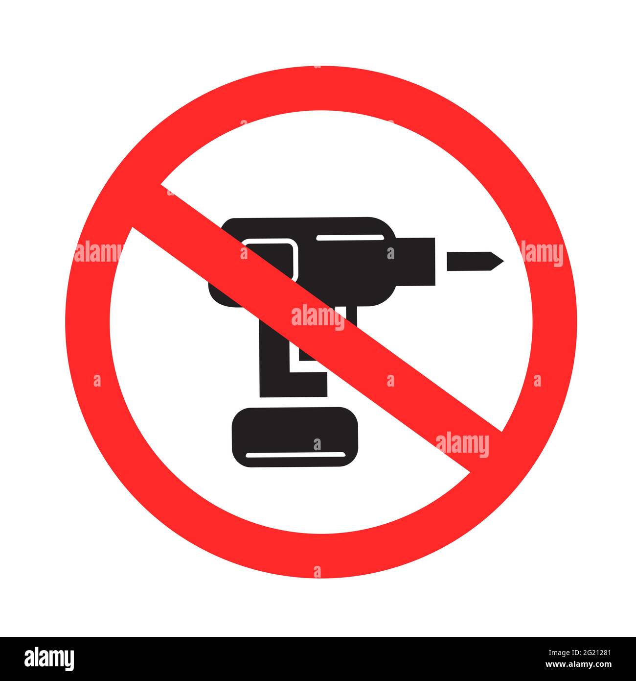 No drill sign drilling hi-res stock photography and images - Alamy