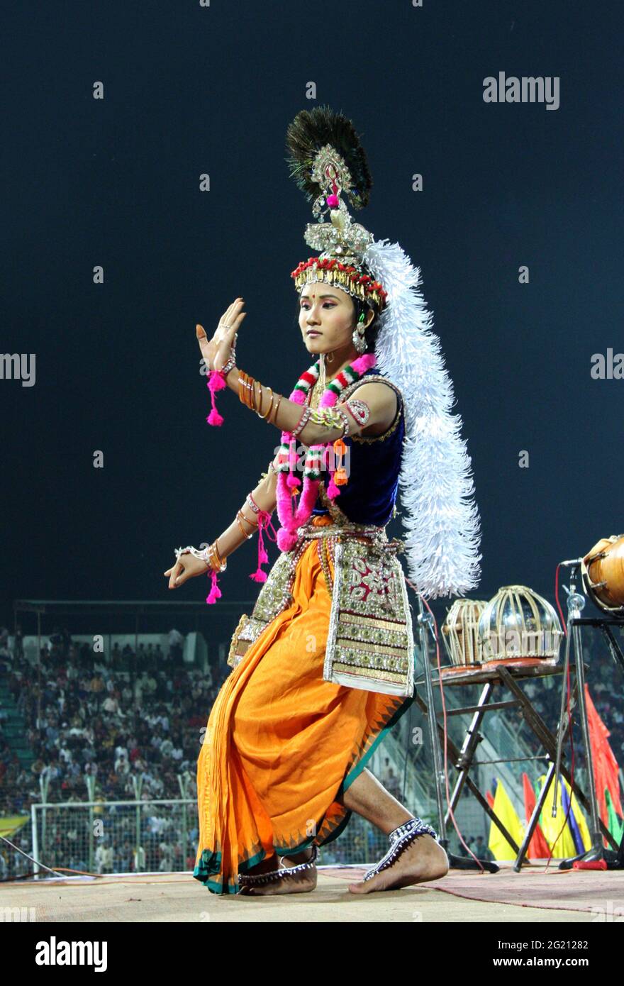 The ethnic ‘Monipuri’ dance, in Sylhet Stadium, in Sylhet, Bangladesh ...