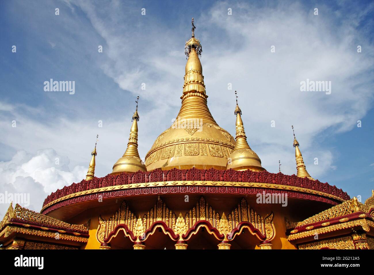 The Swarna Mandir, or Golden Temple, is on top of a hill in Bandarban ...