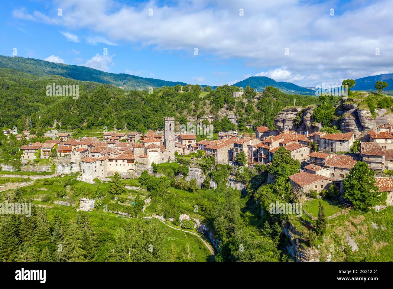 Overview of Rupit, a medieval village in the middle of nature ...