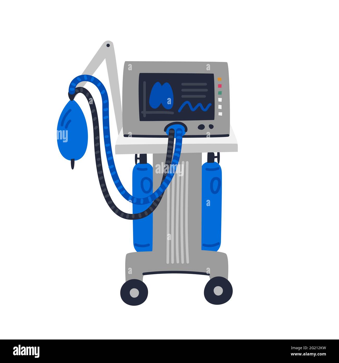 Patient with tracheostomy on ventilator Cut Out Stock Images & Pictures ...