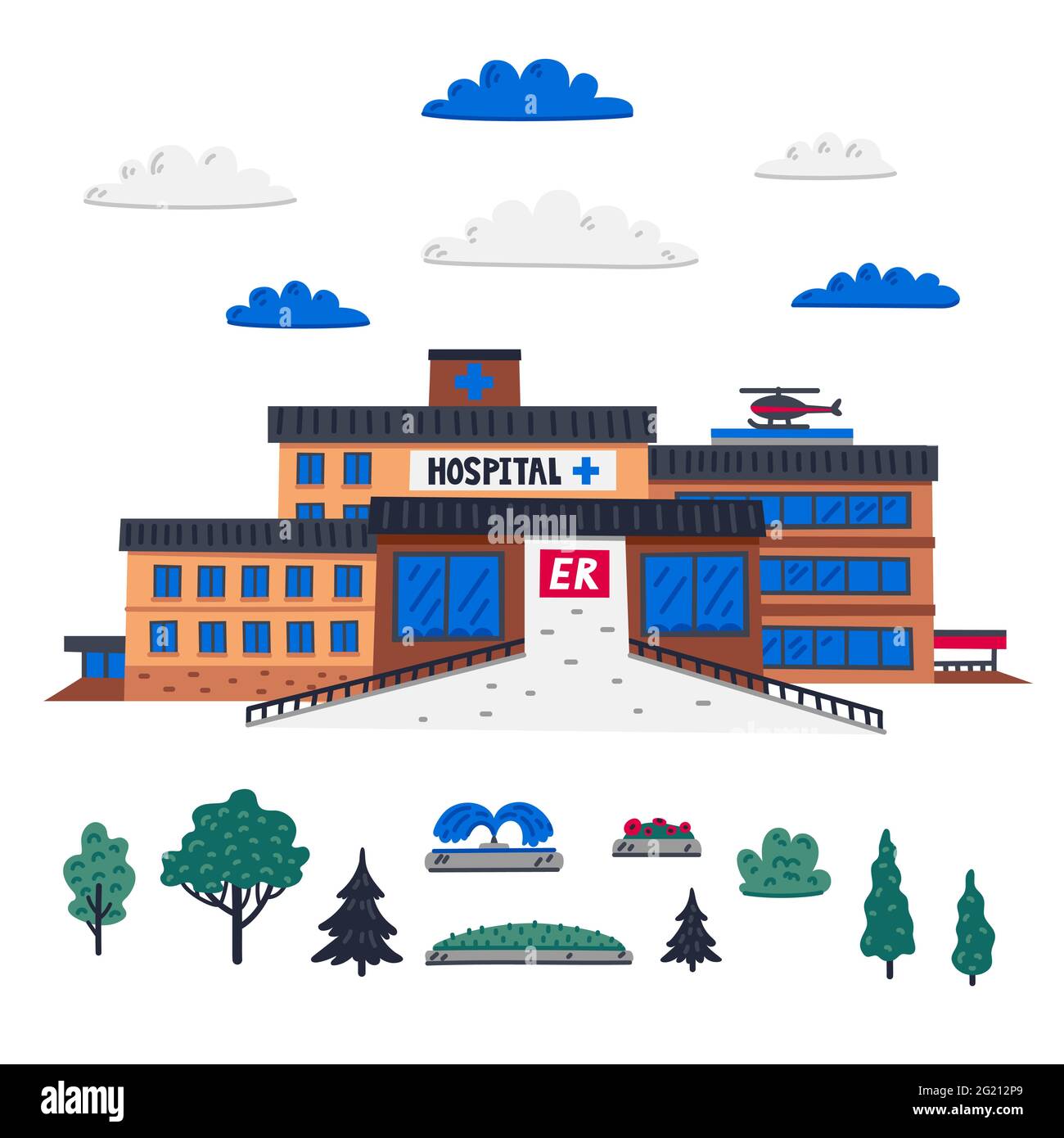 Ambulance main entrance ambulance Stock Vector Images - Alamy