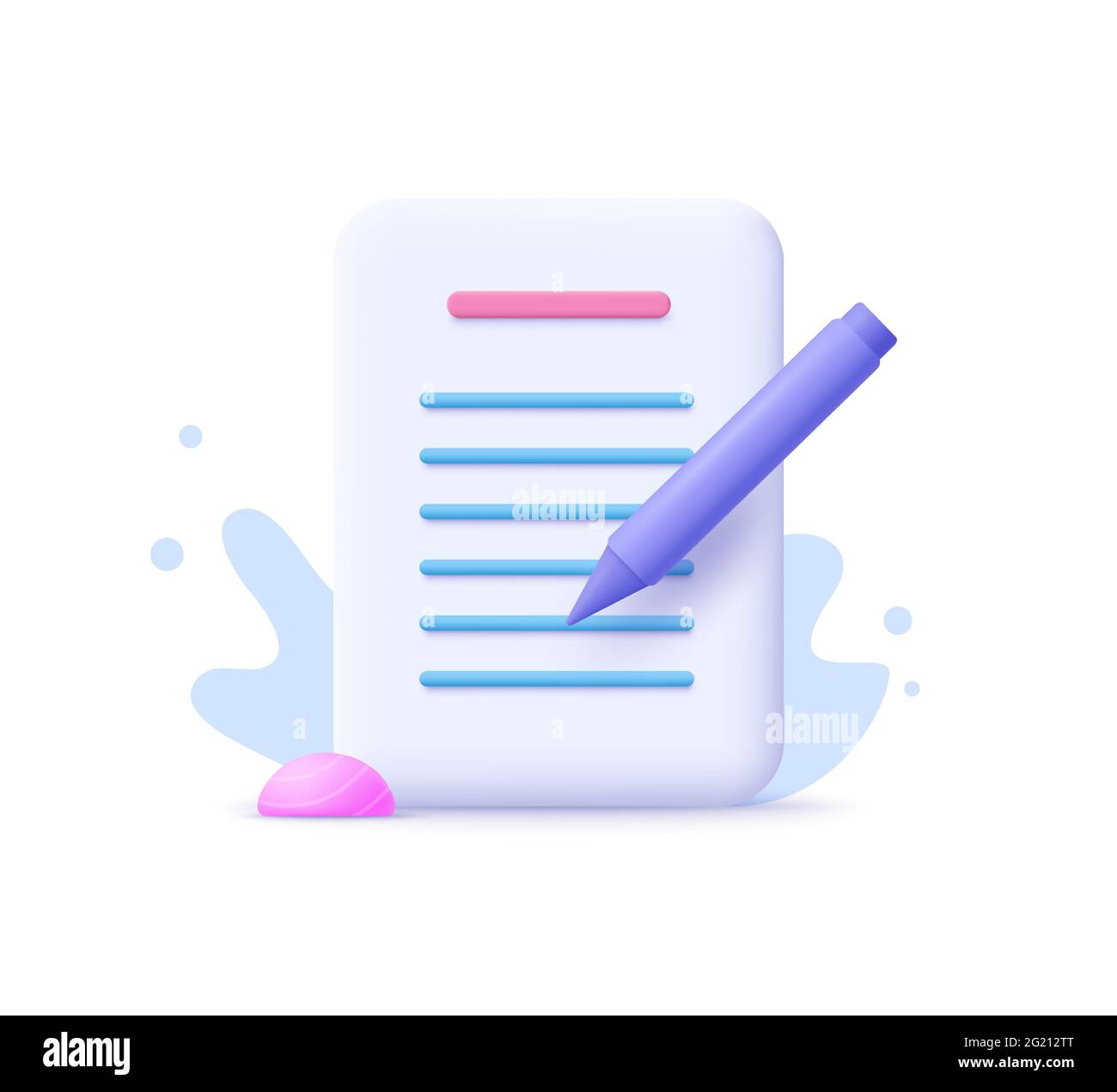 Content writing 3d paper icon hi-res stock photography and images - Alamy