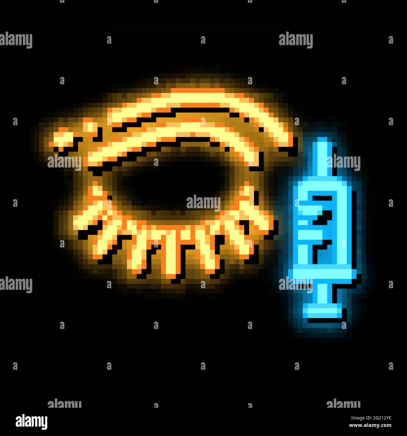 eye injection neon glow icon illustration Stock Vector Image & Art - Alamy