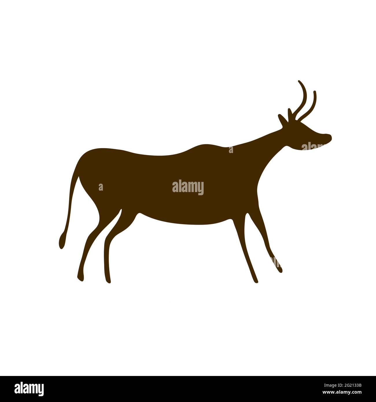 Bull Cave paintings - ancient hand-painted petroglyphs. Prehistoric ...