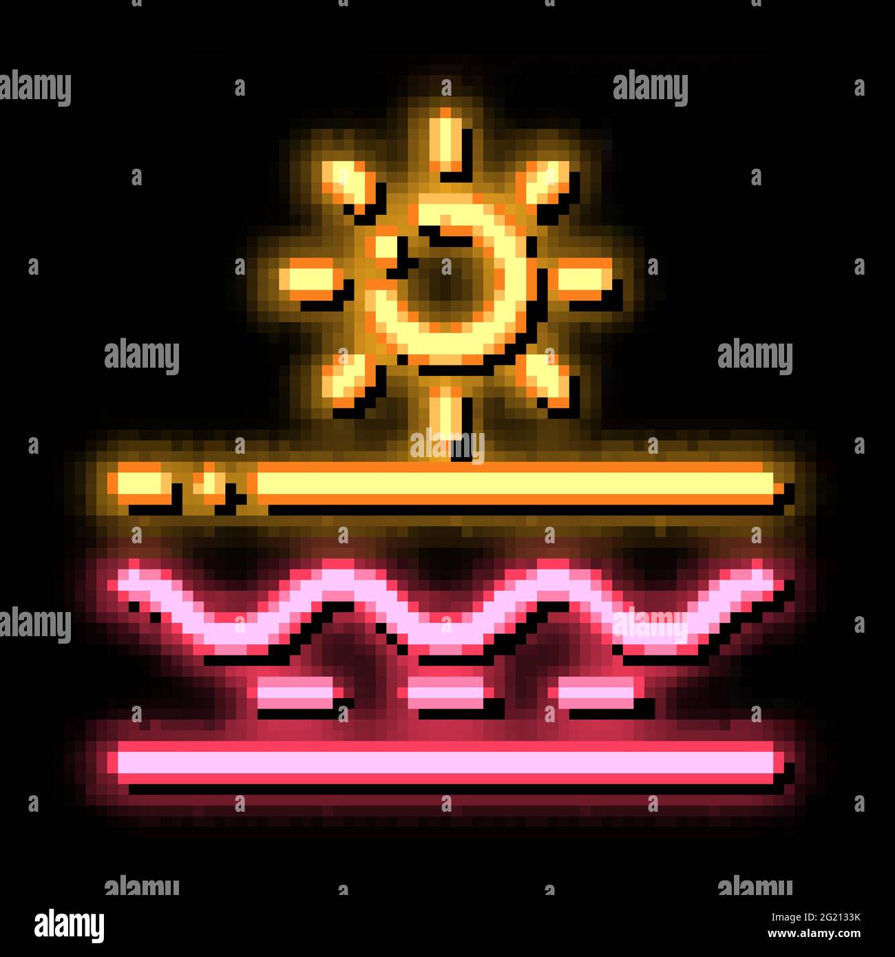 sunscreen effect neon glow icon illustration Stock Vector Image & Art ...