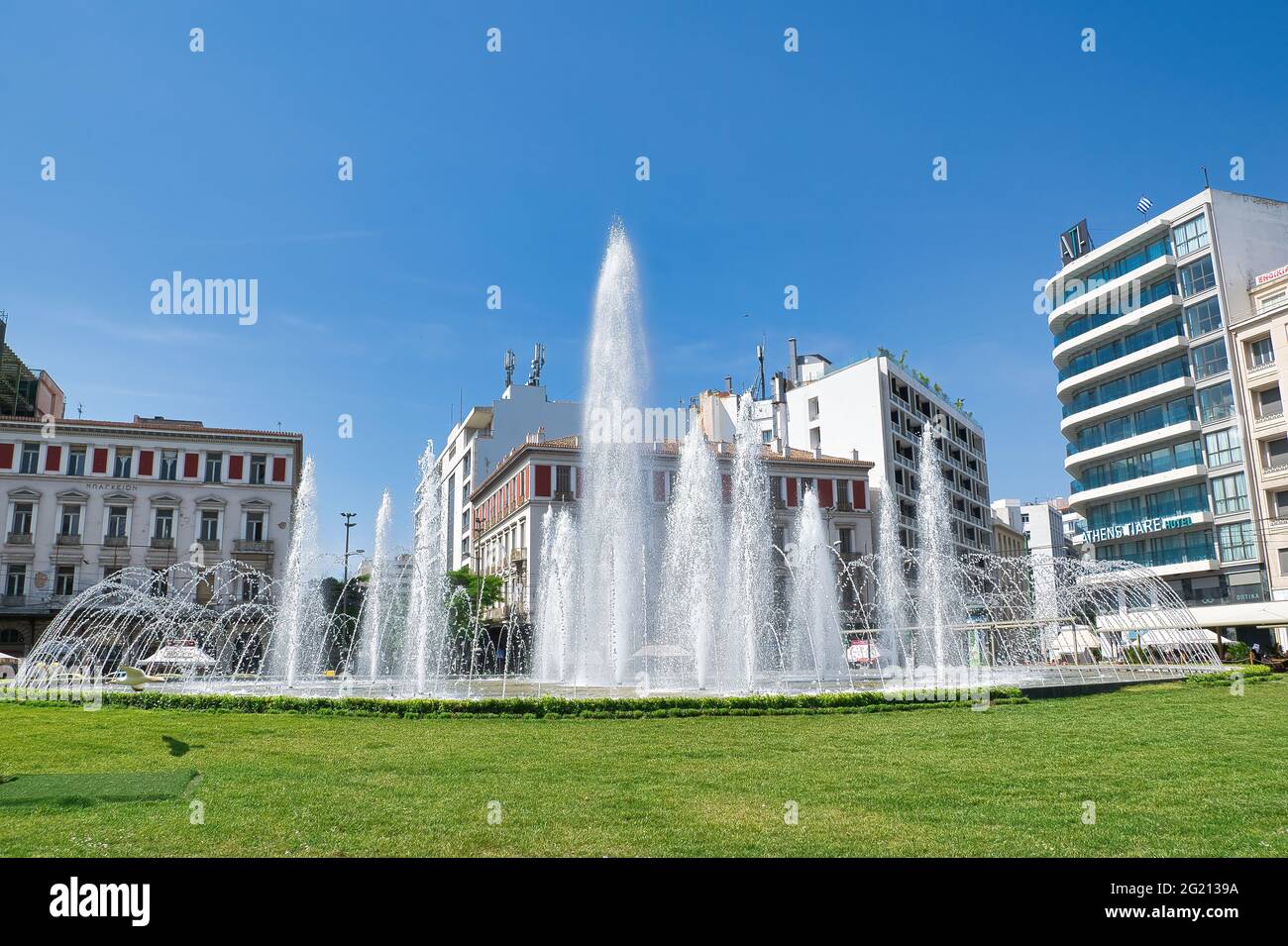 Omonia square, in the center of Athens, Athens, Greece . May 25, 2021 ...