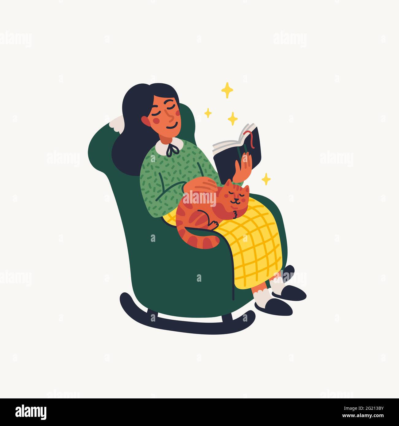 Introvert. Extraversion and introversion concept - young woman sitting ...