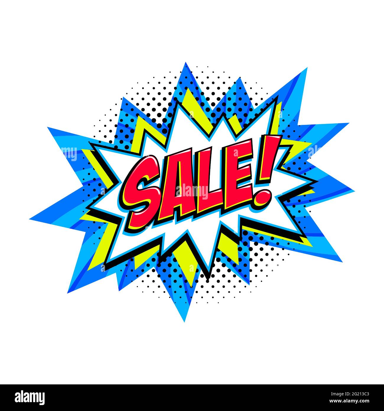 Comic blue sale bang balloon - Pop art style discount promotion banner ...