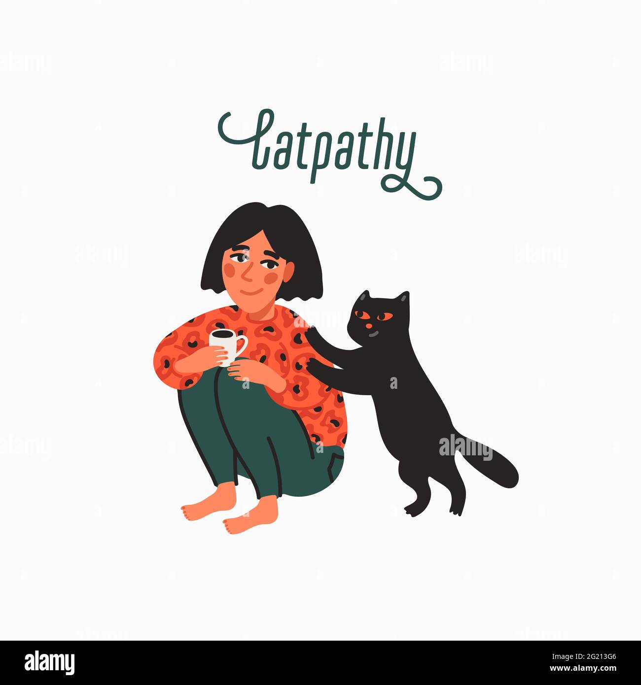 Comforting cat Stock Vector Images - Alamy
