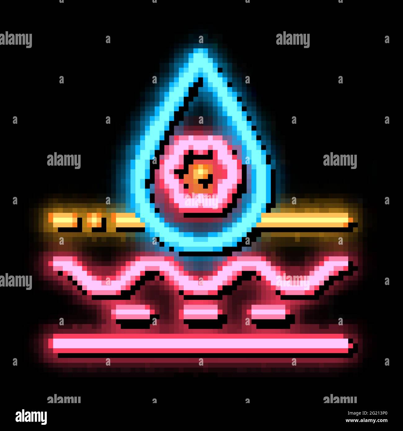 concentrated herbal skin care neon glow icon illustration Stock Vector ...