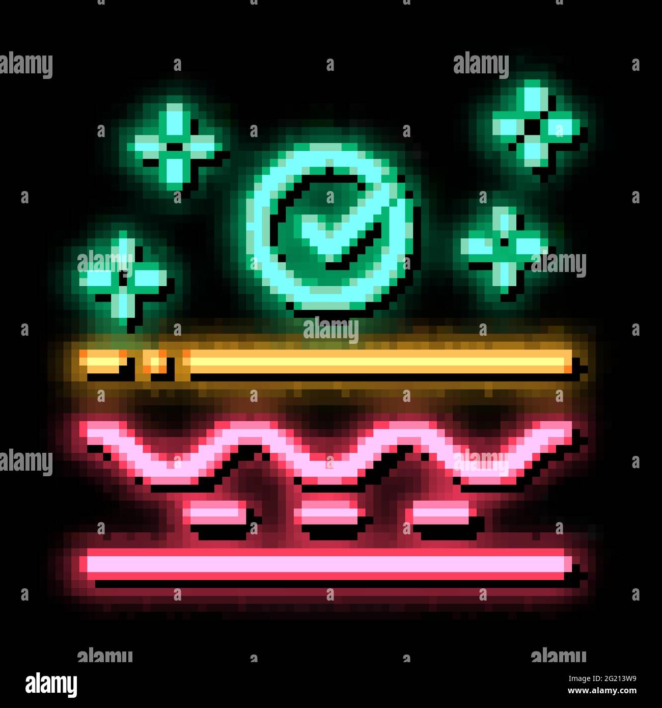 skin restoration neon glow icon illustration Stock Vector Image & Art ...