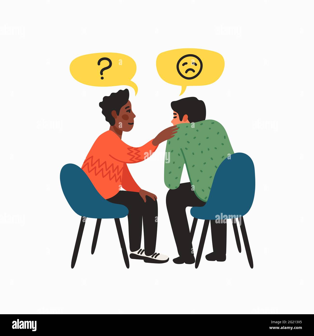 Comforting Someone Clipart