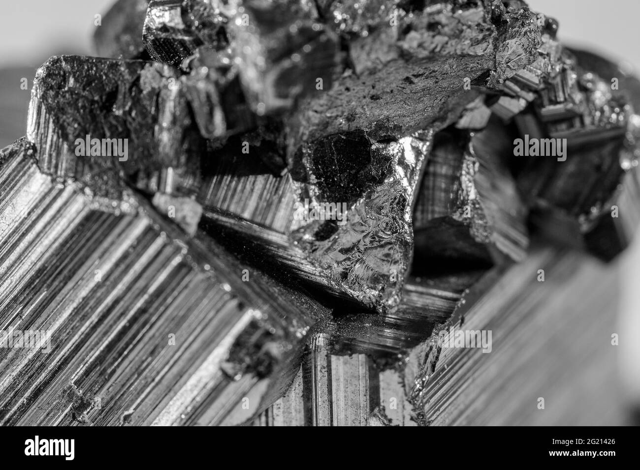 Detail of a pyrite mineral Stock Photo - Alamy