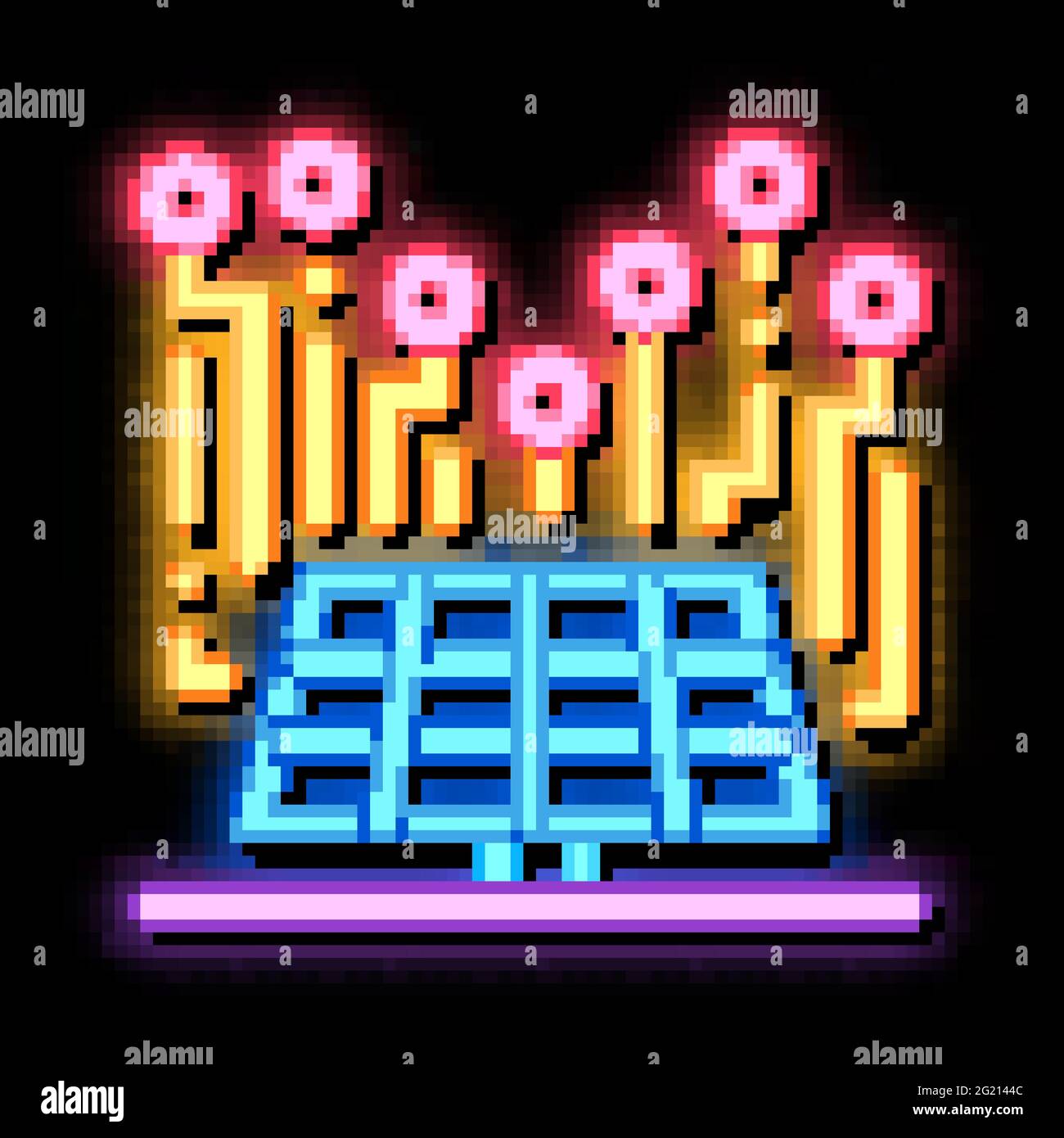 solar sensors neon glow icon illustration Stock Vector Image & Art - Alamy