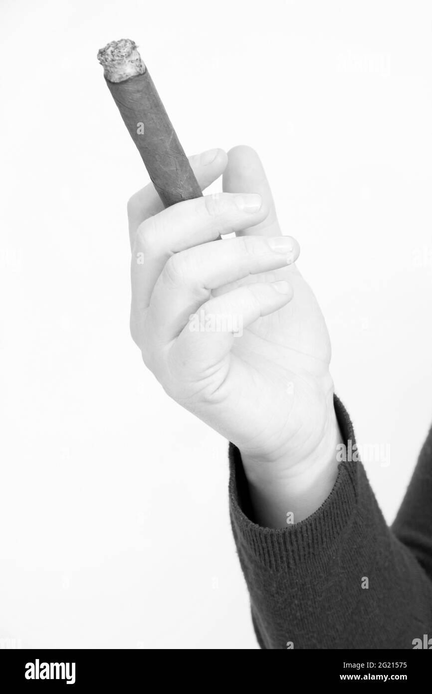 Cuban cigar Black and White Stock Photos & Images - Alamy