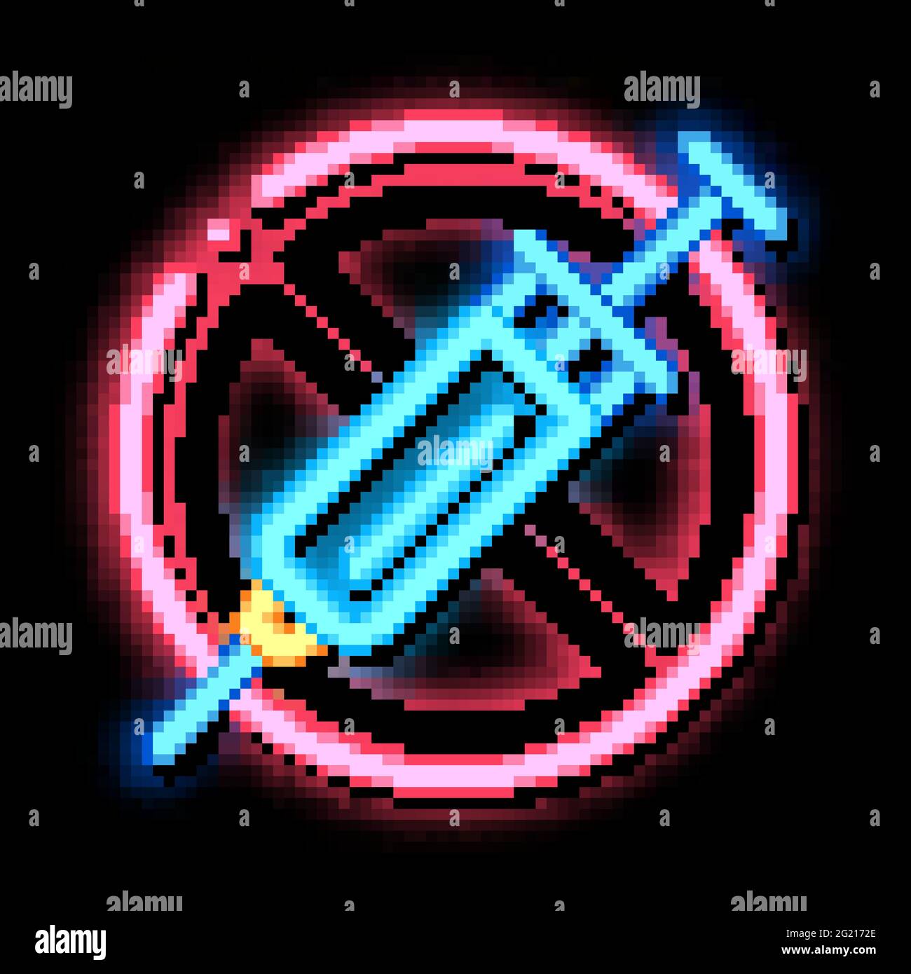 injection ban neon glow icon illustration Stock Vector Image & Art - Alamy