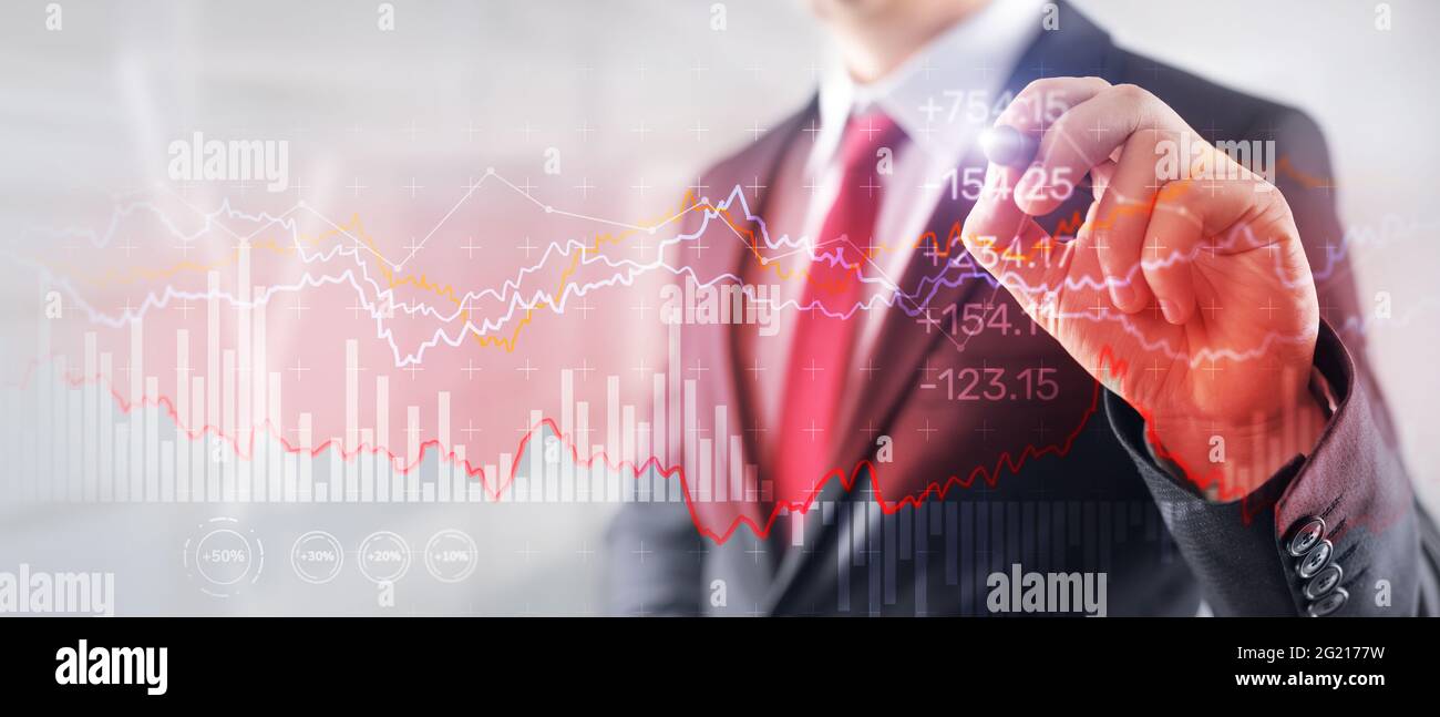 Business Graph Stock Market chart Stock Photo - Alamy