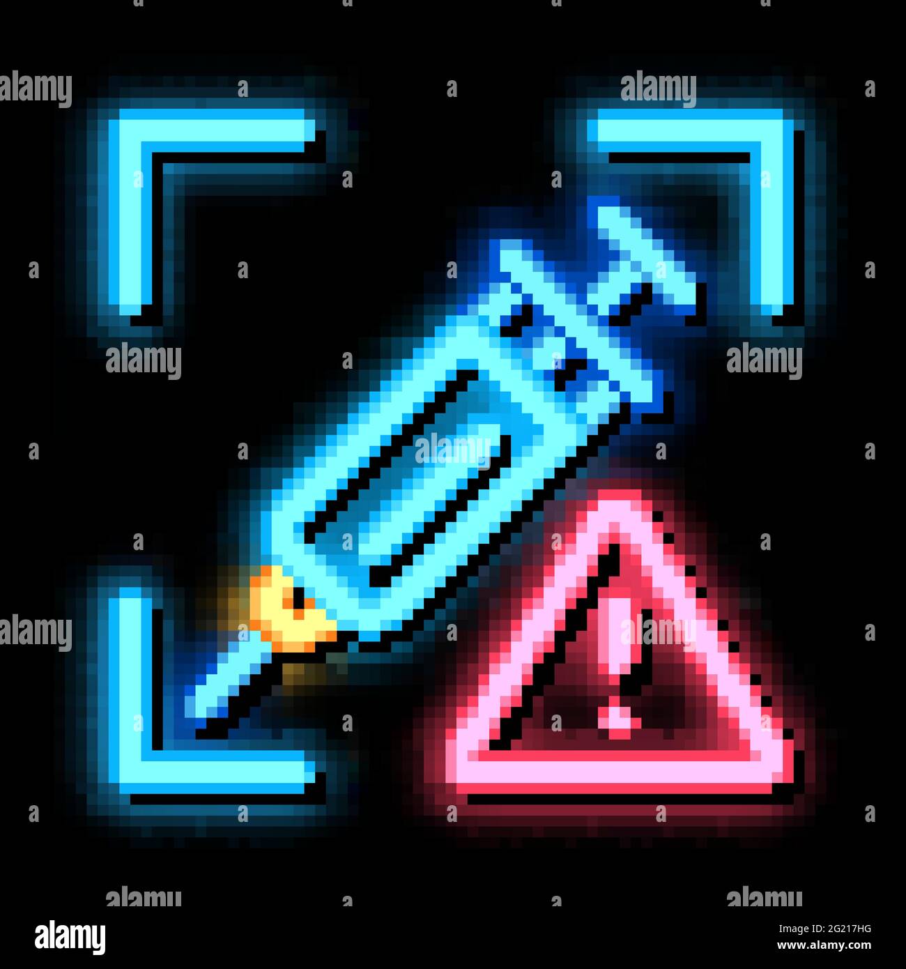 detection of injection problems icon vector outline illustration Stock ...