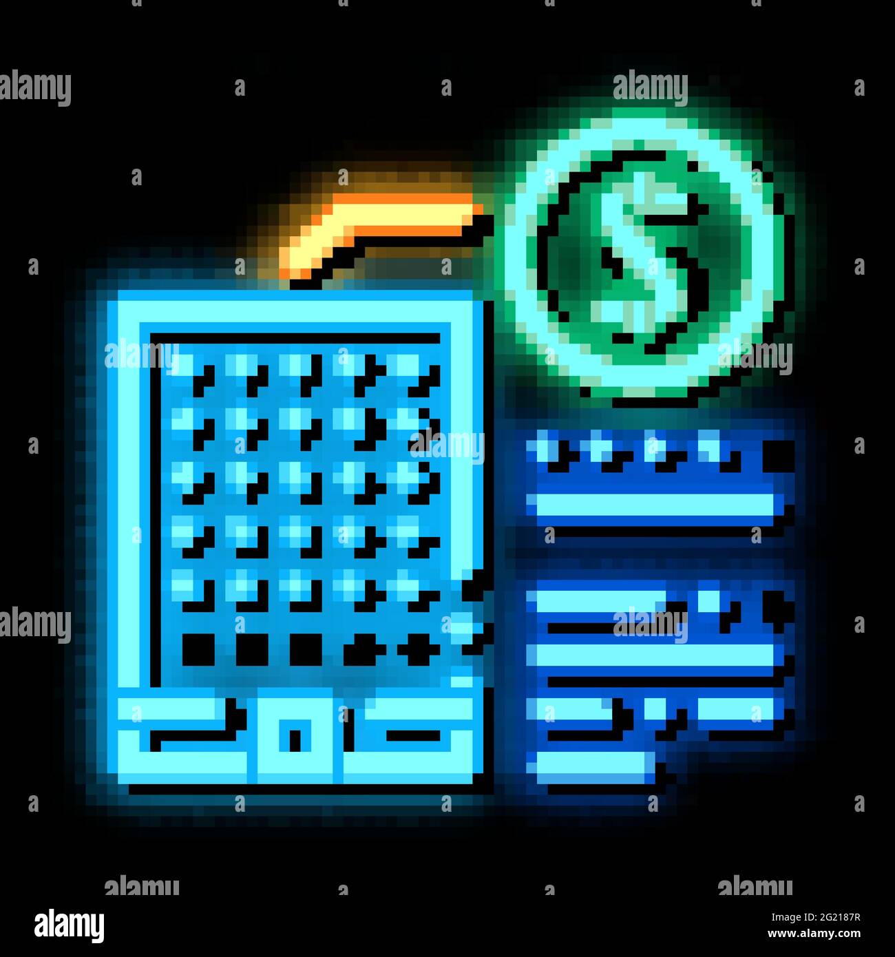 building cost neon glow icon illustration Stock Vector Image & Art - Alamy