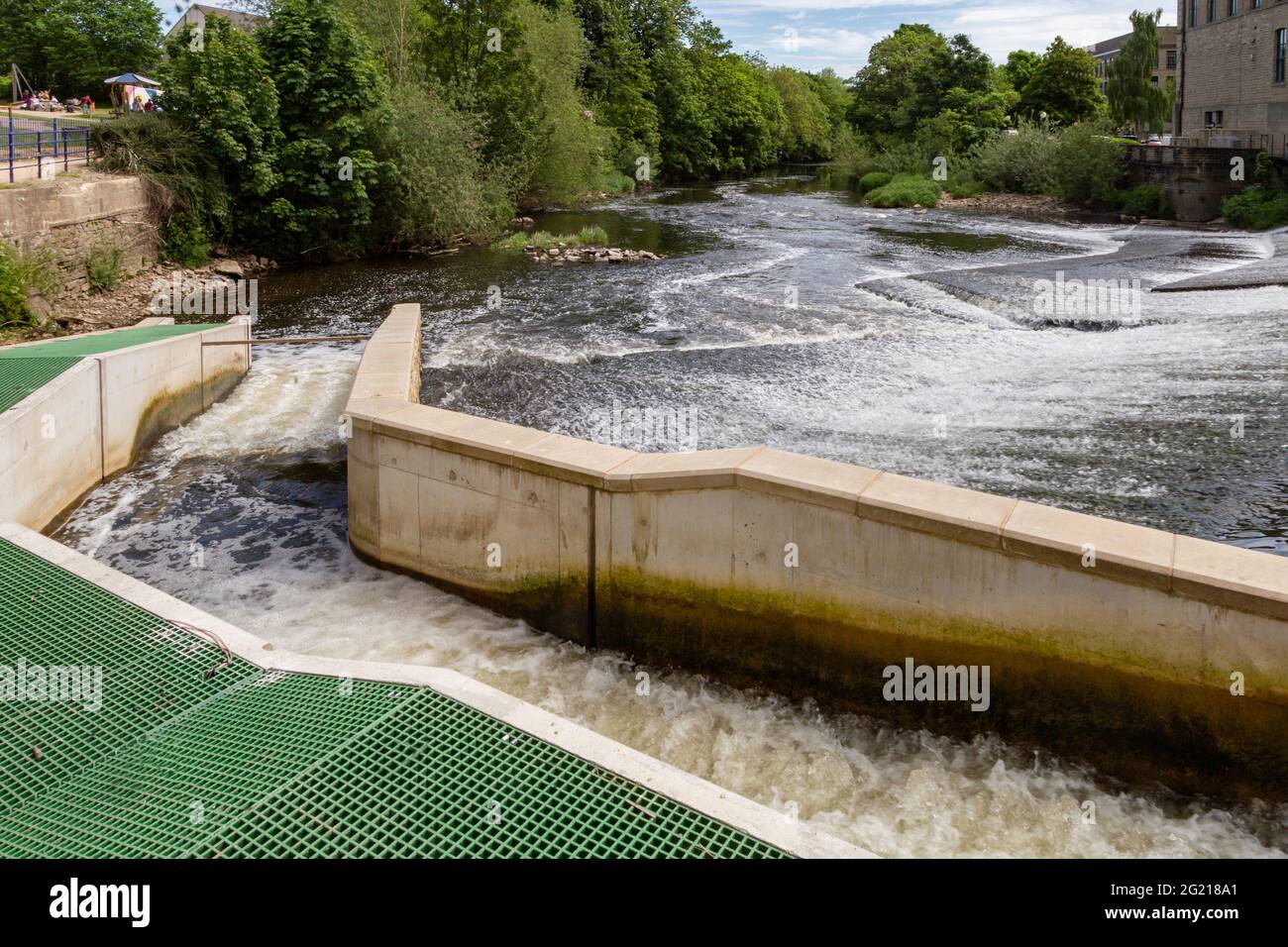 Weir fish ladder on river hi-res stock photography and images - Alamy
