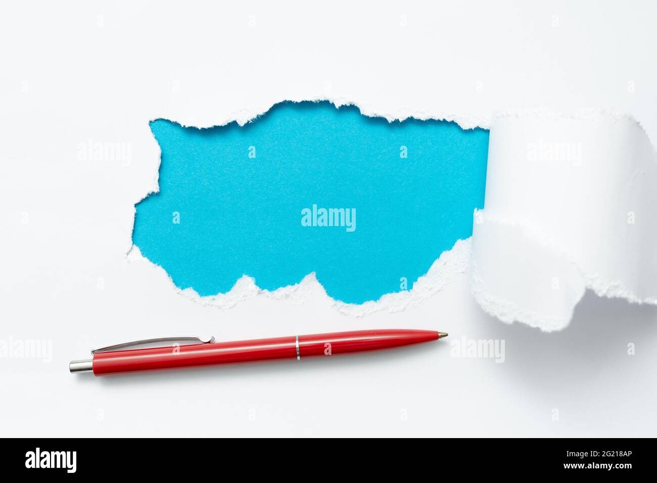 Abstract plain tear paper showing background with pen conspectus flat ...