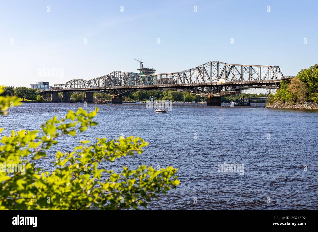 Canada, Ottawa - May 23, 2021: Panoramic view of Ottawa River and ...