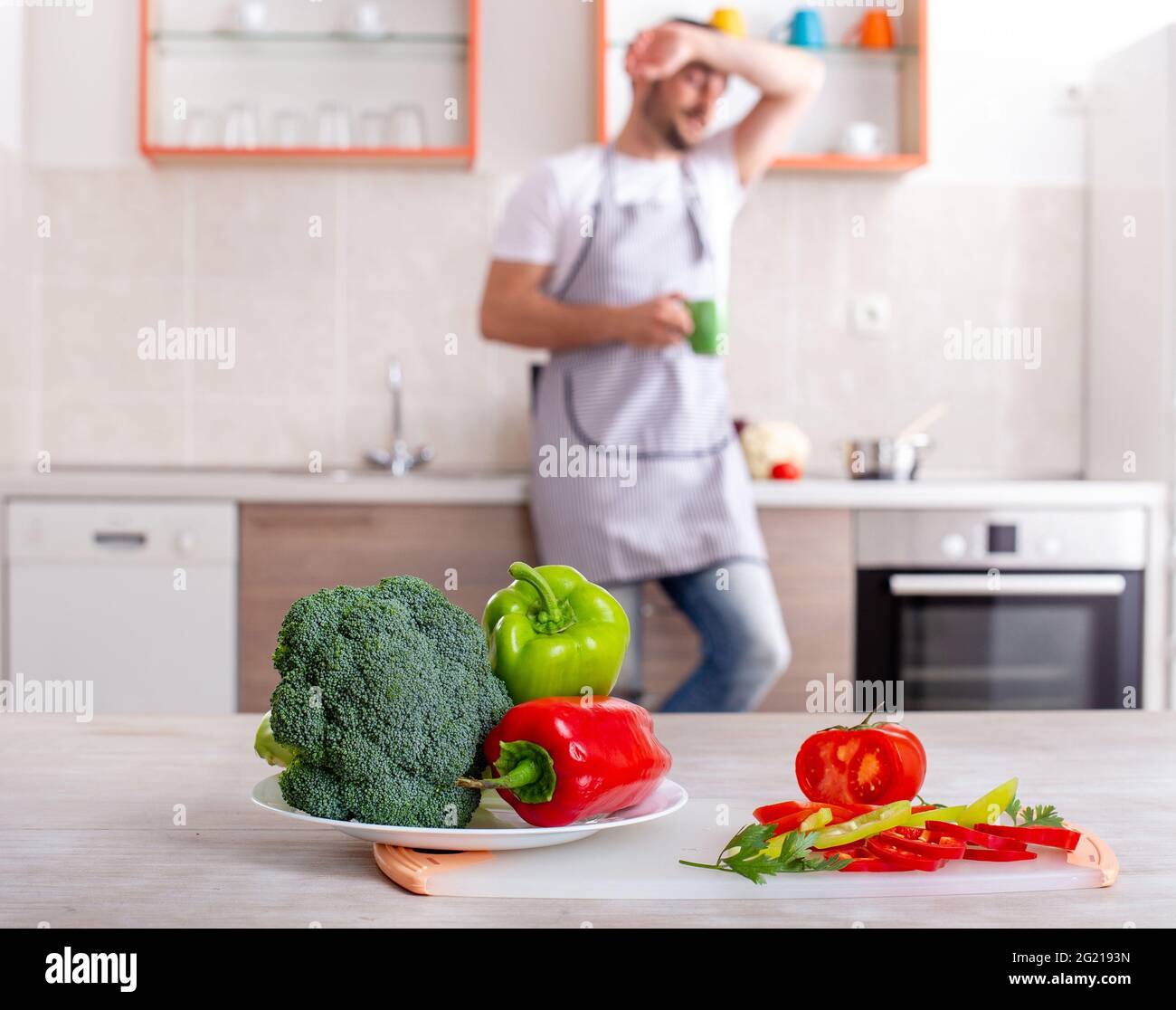 Man drinking tea on chopped hi-res stock photography and images - Alamy