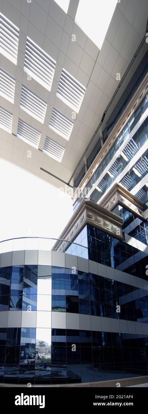 Details from a modern twenty century architecture with original lines ...