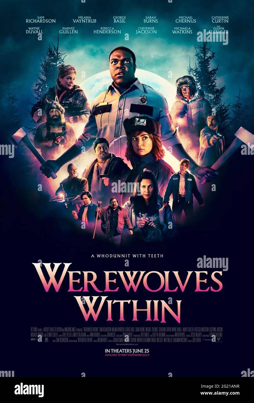 WEREWOLVES WITHIN, US poster, top from left: Glenn Fleshler, Catherine ...
