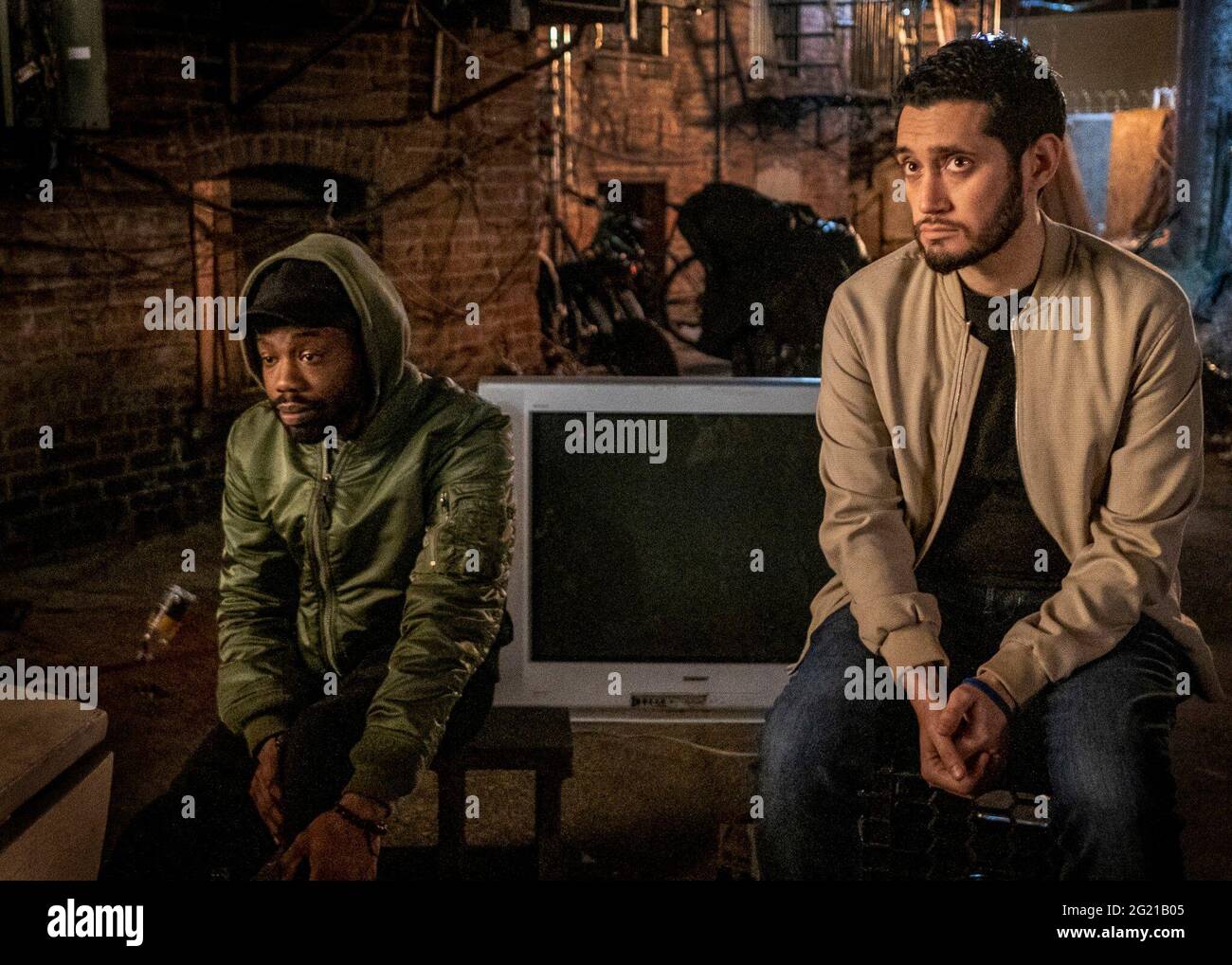 FLATBUSH MISDEMEANORS, from left: Kevin Iso, Dan Perlman, Vortex ...