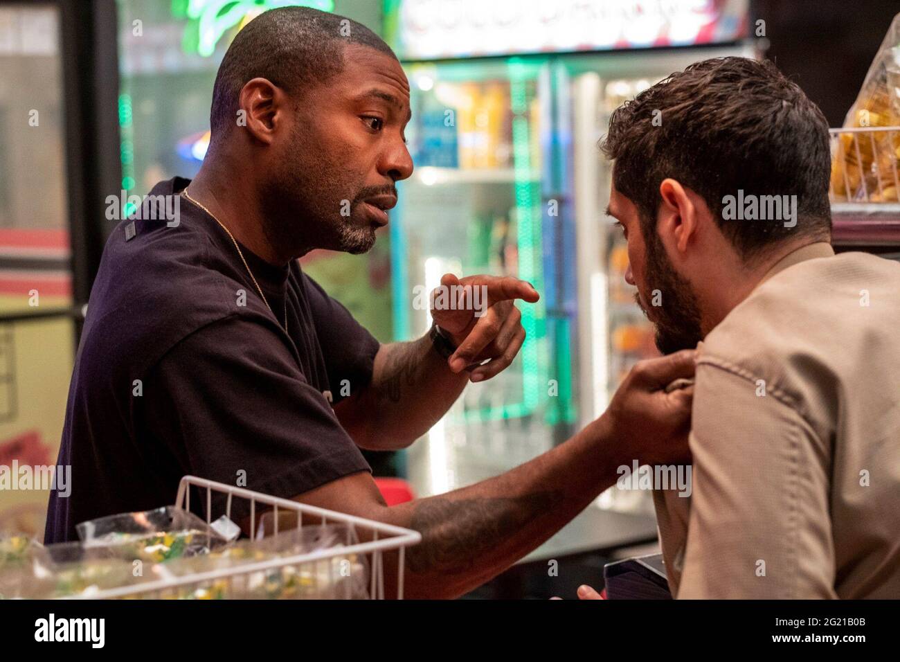 FLATBUSH MISDEMEANORS, from left: Hassan Johnson, Dan Perlman, Vortex ...