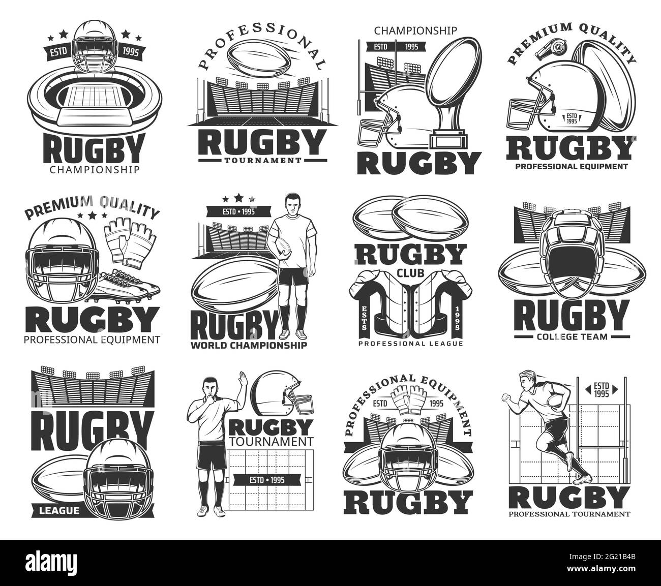 Rugby Football Black and White Stock Photos & Images - Alamy